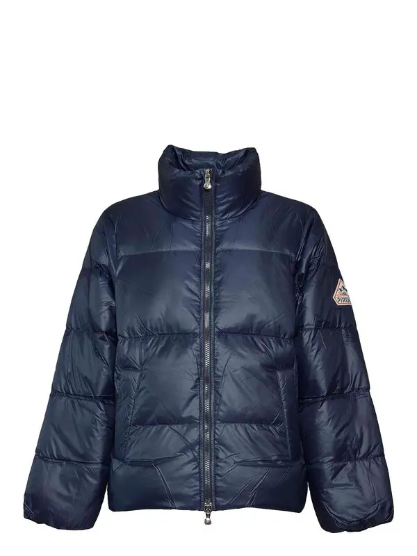 Pyrenex Quilted Puff Jacket With Stand Collar - Blu