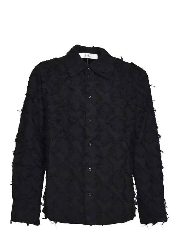Séfr Textured Button-up Shirt - Nero