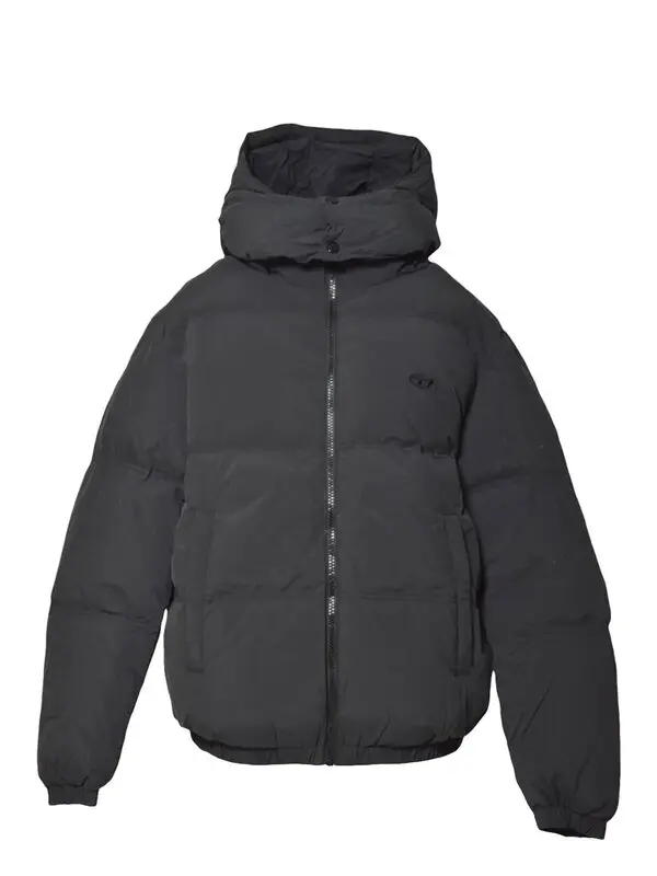 DIESEL® Hooded Puffer Coat - Nero