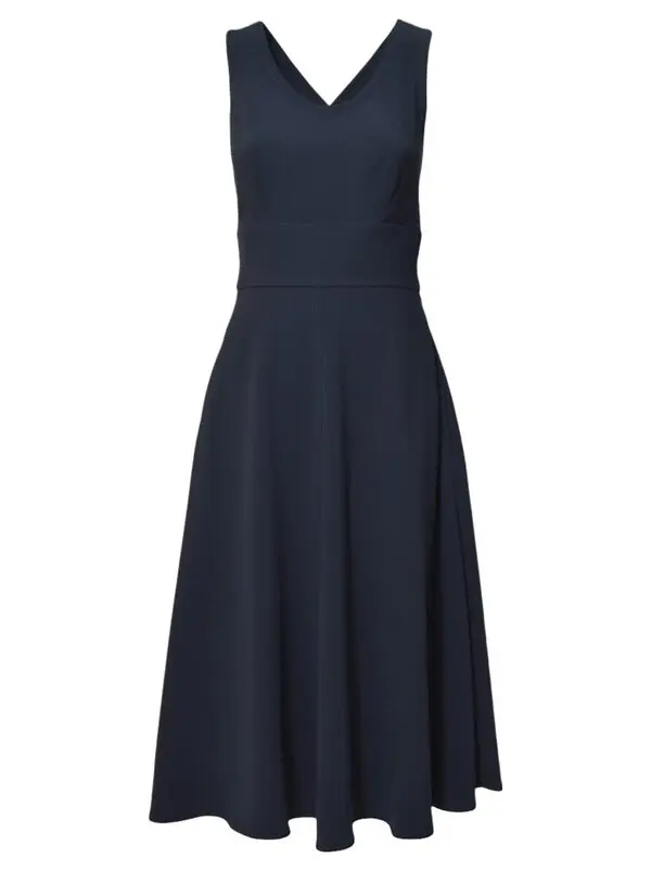 Aspesi V-neck Midi Dress - Blu Notte
