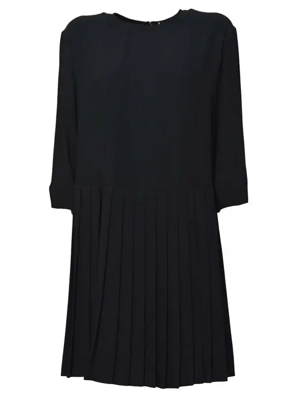 Aspesi Pleated Midi Dress - Nero