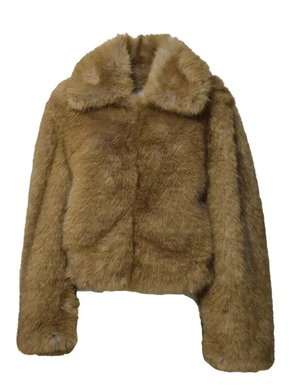 MSGM Fur Coat - Marrone