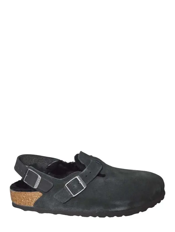 BIRKENSTOCK Suede Sandals With Buckle Detail - Nero