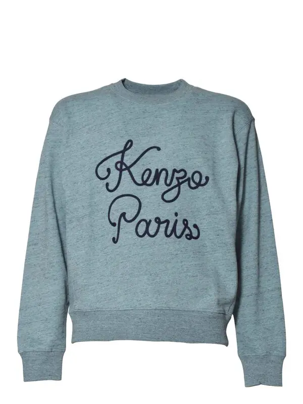 Kenzo Embroidered Crew Neck Sweatshirt - Turchese
