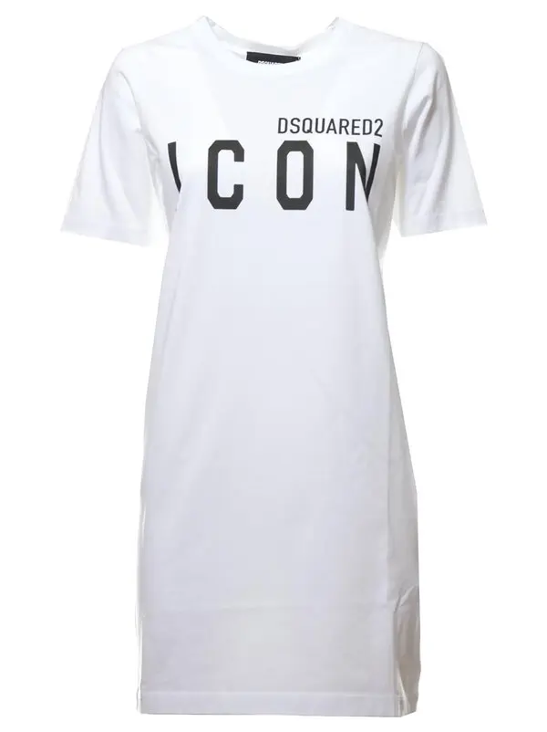 Dsquared2 Icon T-shirt Dress - Bianco