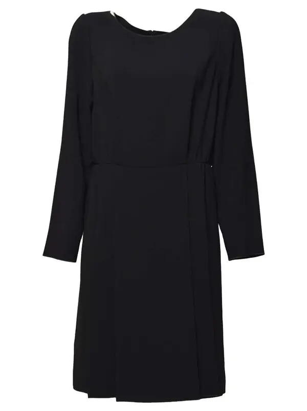 Aspesi Black Long Sleeve Midi Dress - Nero