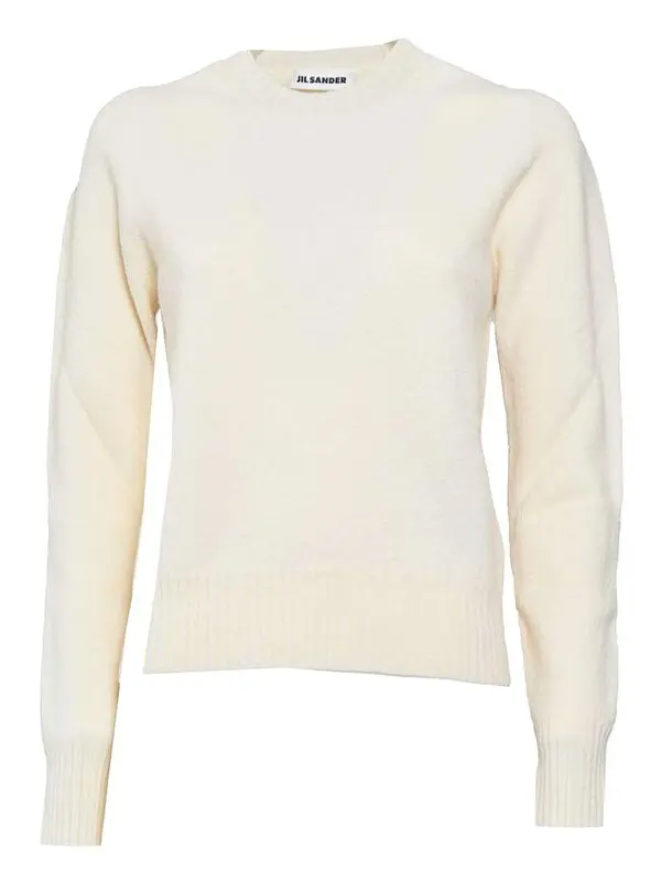 JIL SANDER Crew Neck Sweater - Natural