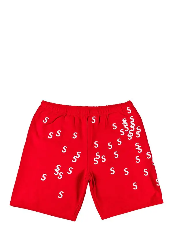 Supreme Embroidered S Sweatshort - Red