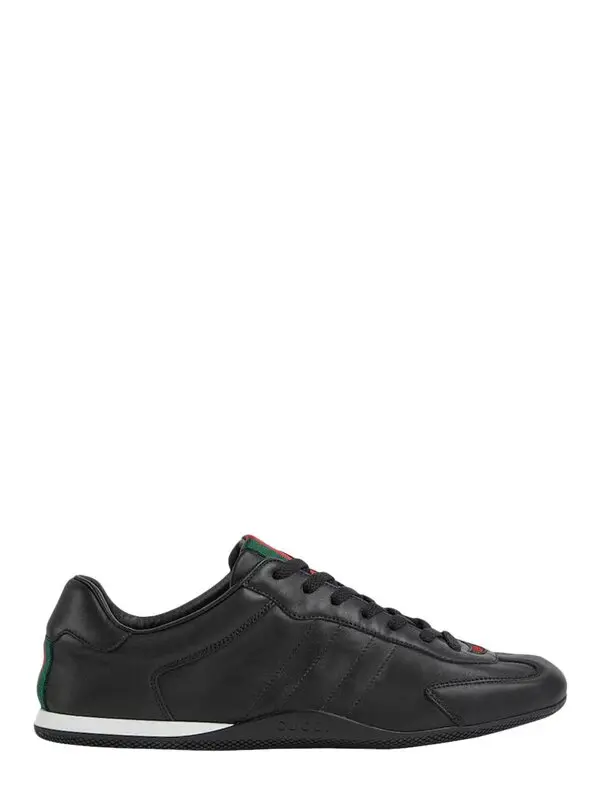 Gucci Shift Leather Sneakers - Black