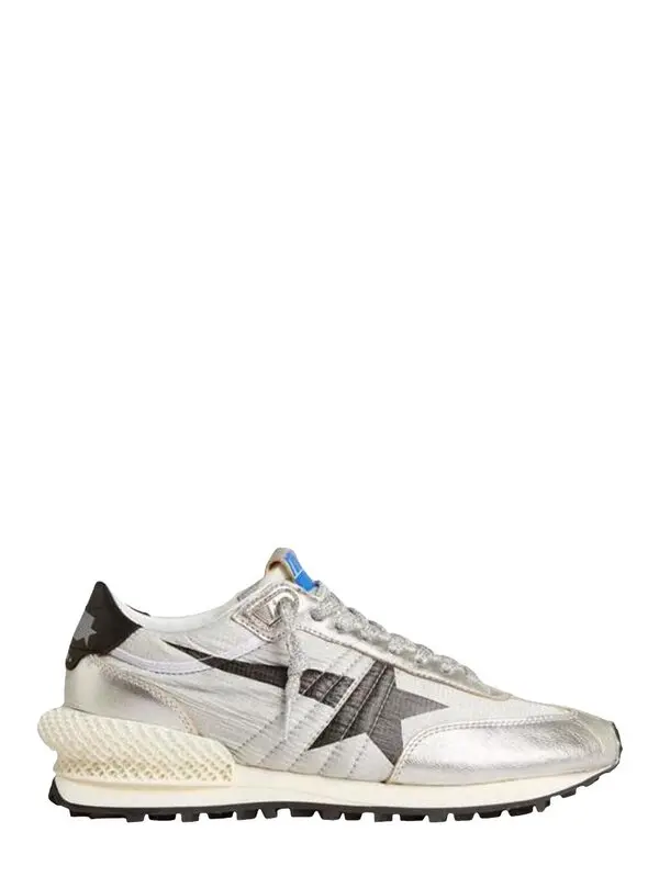 GOLDEN GOOSE Marathon Sneakers With Ripstop Detailing - Silver
