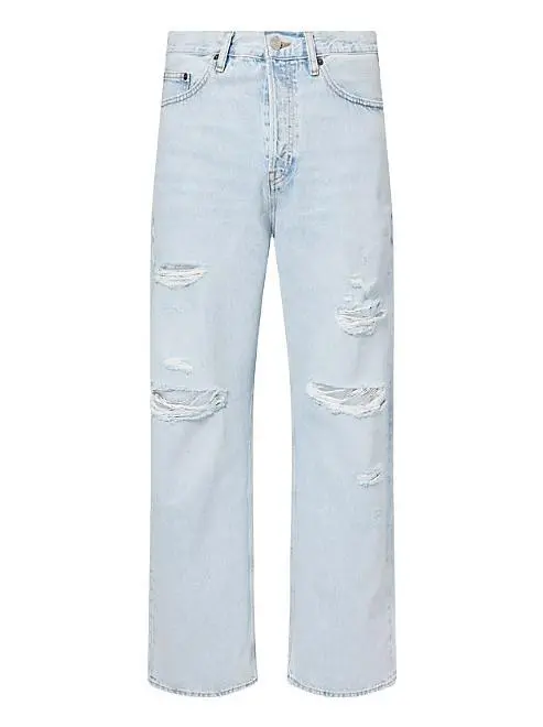 FRAME Baggy Oversized Denim Jeans - Midway Destructed