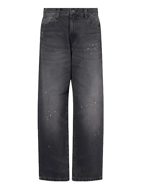 Carhartt Work In Progress Paint-splatter Denim Jeans - Black