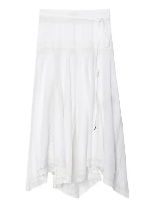 Zadig&Voltaire Lace-trim Cotton-blend Midi Skirt - Judo