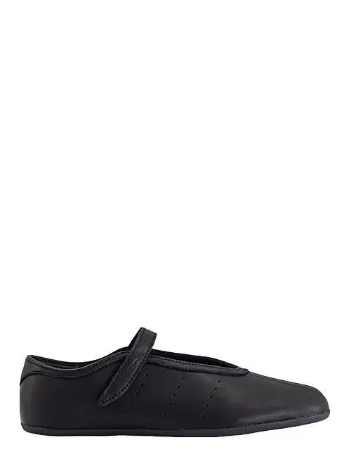 Adidas Stan Smith Leather Ballet Flats - Core Black Cream White G