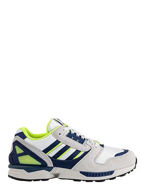 Adidas Zx 8000 Mesh And Suede Trainers - White Dark Blue Grey