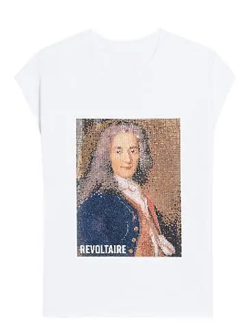 Zadig&Voltaire Cloex Branded-print Cotton-jersey T-shirt - White