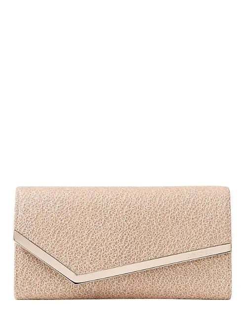JIMMY CHOO Emmie Woven Clutch Bag - Macaron/light Gold
