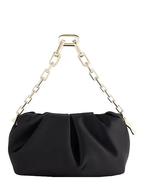 CHRISTIAN LOUBOUTIN Eva Small Neoprene Satin Shoulder Bag - Puffy Black