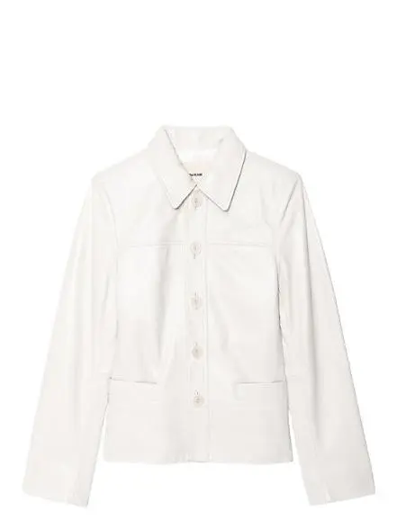 Zadig&Voltaire Liamys Branded Leather Jacket - Judo
