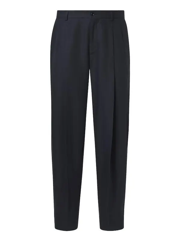 Dolce & Gabbana Tailored Linen Tapered Pants - Blue