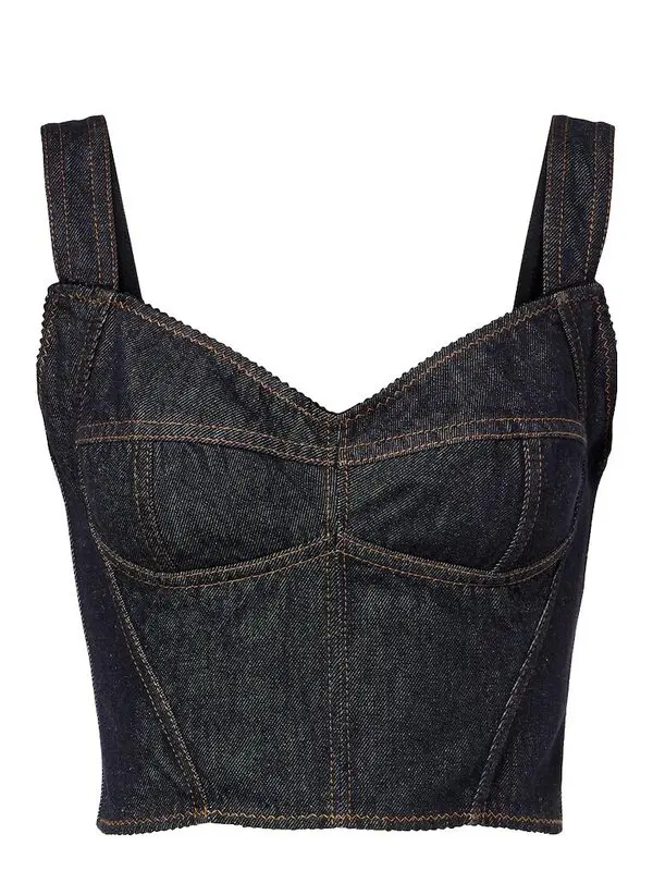 Dolce & Gabbana Denim Bustier - Blue
