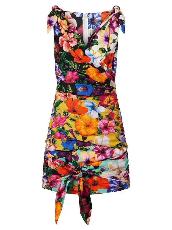 Dolce & Gabbana Floral Cotton Mini Dress - Multicoloured