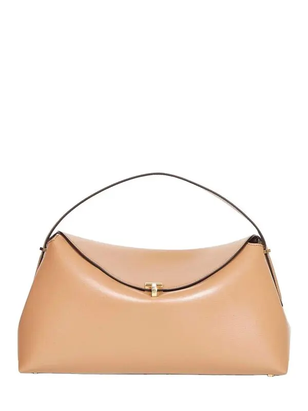 TOTEME T-lock Leather Handbag - Beige