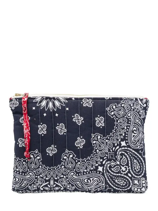 CALL IT BY YOUR NAME Cotton Zipped Pouch - Blue