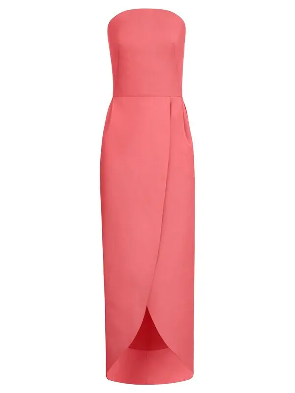Oscar De La Renta Strapless Faille Gown - One-color