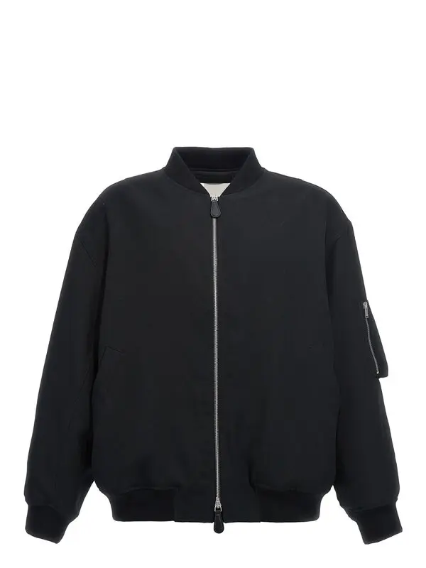 JIL SANDER Padded Bomber Jacket - Black