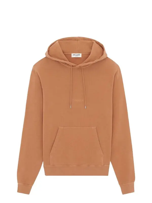 Saint Laurent Long-sleeved Hoodie - Brown