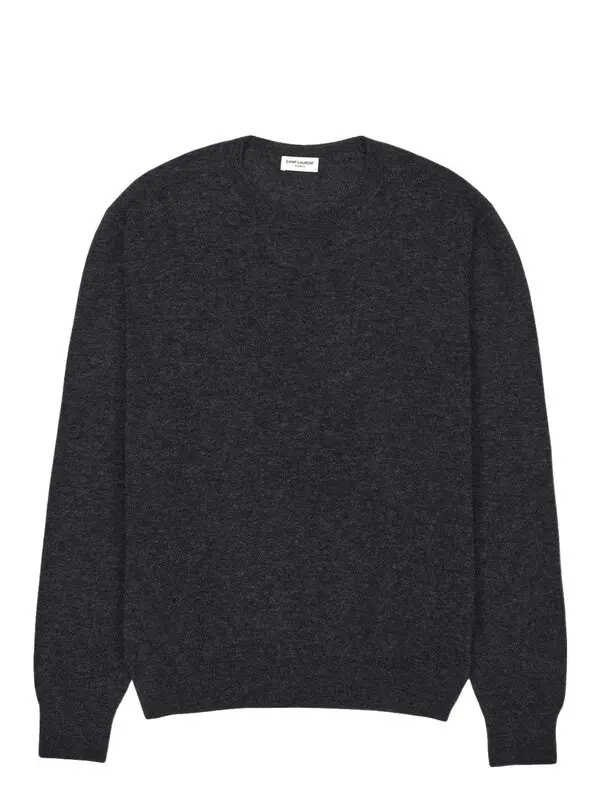 Saint Laurent Crewneck Long-sleeved Jumper - Black