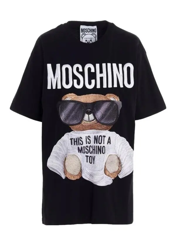 Moschino Teddy Bear Print T-shirt - Black