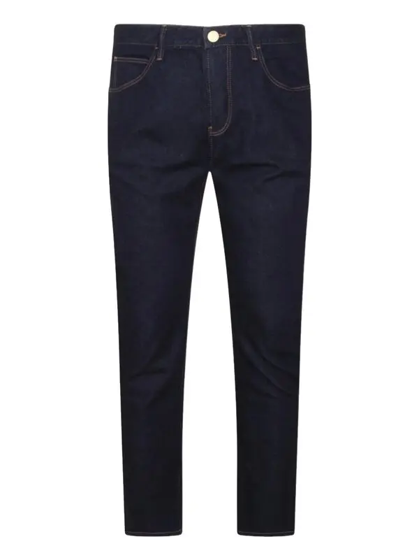 Giorgio Armani Logo Patch Jeans - Black