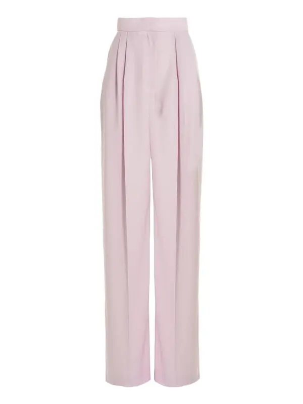 Alexander McQueen Pleated Wide-leg Trousers - Pink