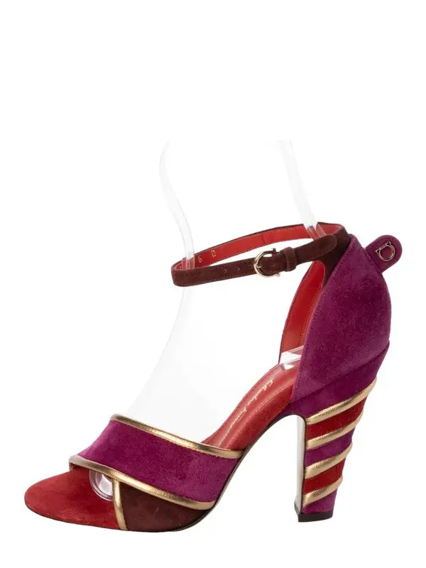 FERRAGAMO High-heeled Sandals With Logo Detail - Red