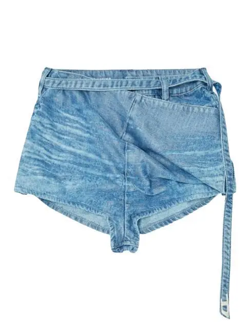 DIESEL® Belted Denim Shorts - Blue