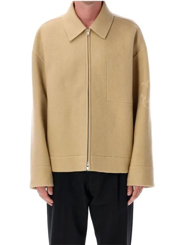 JIL SANDER Relaxed Fit Zip-up Jacket - Nude
