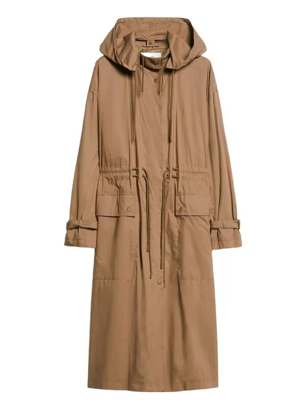 Max Mara Hooded Drawstring Coat - Cuoio