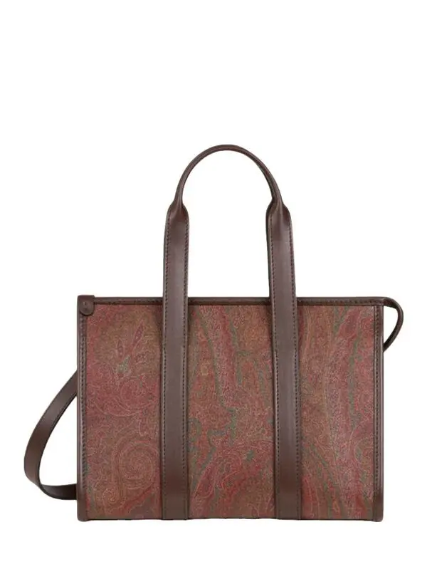Etro Paisley Jacquard Top Handle Bag - Brown