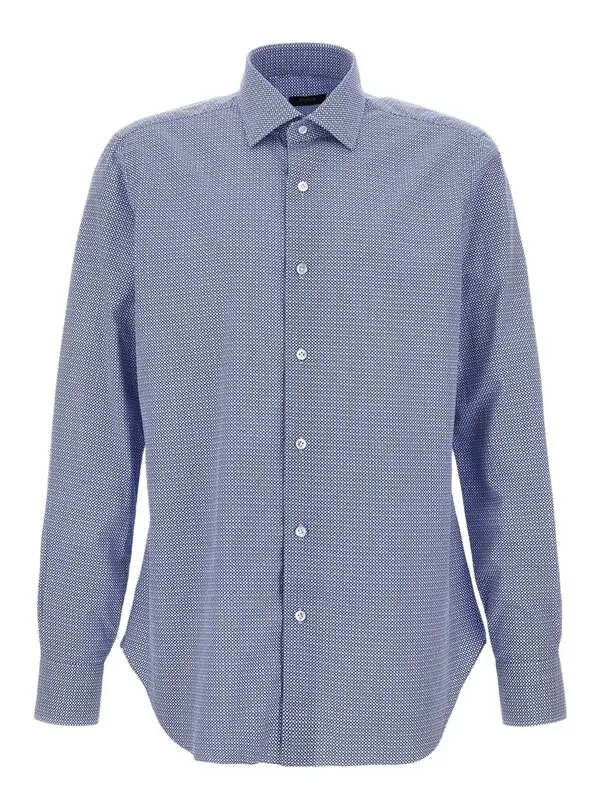 BARBA NAPOLI Culto Classic Fit Shirt - Blue