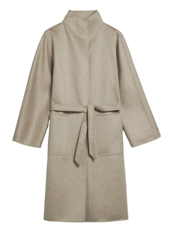 Max Mara Lilia Belted Long-sleeved Coat - Sand-colored