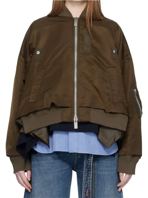 Sacai Pilot Casual Jacket - Brown
