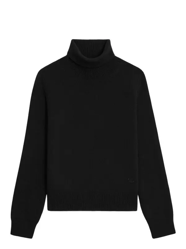 Celine Turtleneck Sweater In Scottish Cashmere - Black