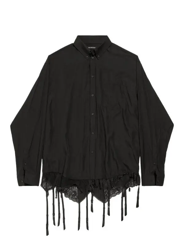 Balenciaga Lingerie Detail Shirt - Black