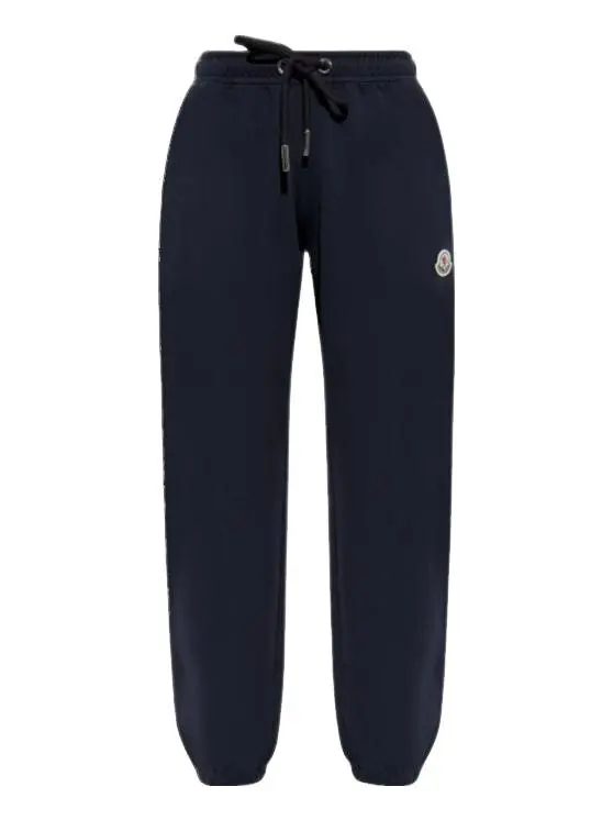 Moncler Logo Patch Drawstring Sweatpants - Navy Blue