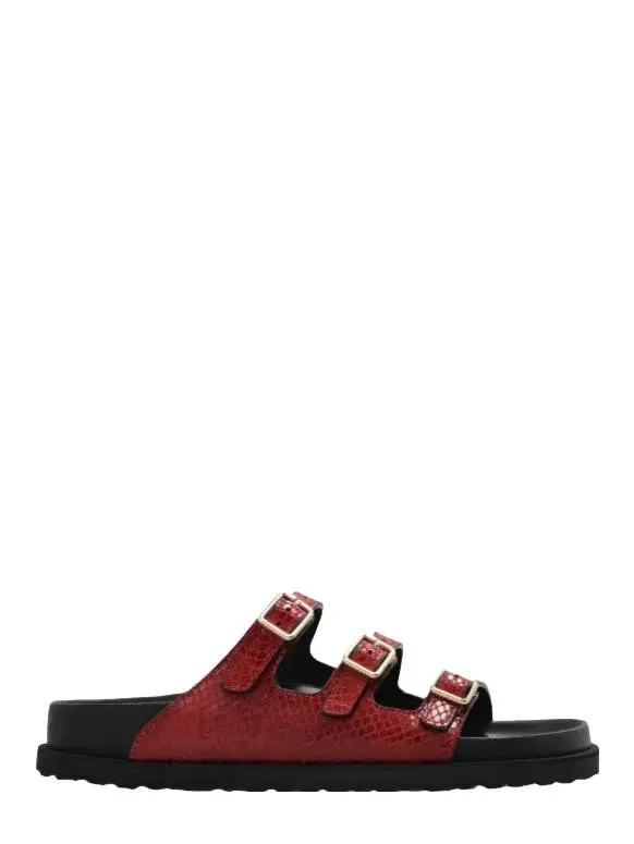 BIRKENSTOCK Florida Lined Sandals - Red