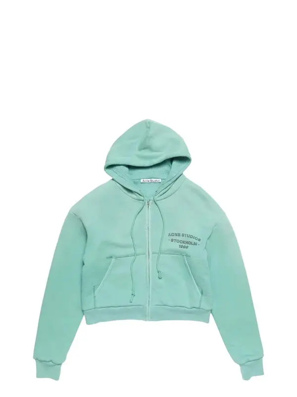 Acne Studios Zip Hoodie - Mint Green