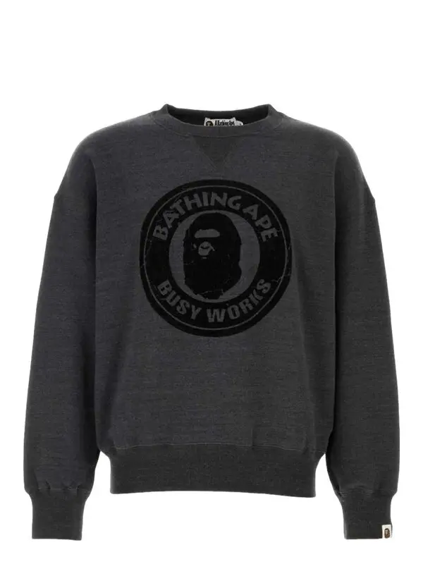 A BATHING APE Busy Works Crewneck Sweater - Gray
