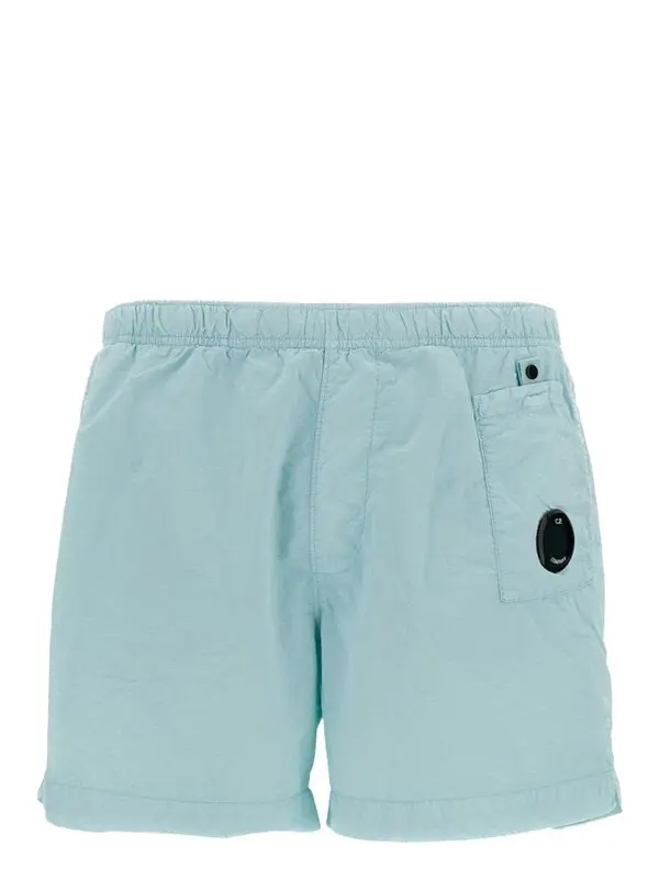 C.P. COMPANY Lens Detail Swim Shorts - Misty Blue